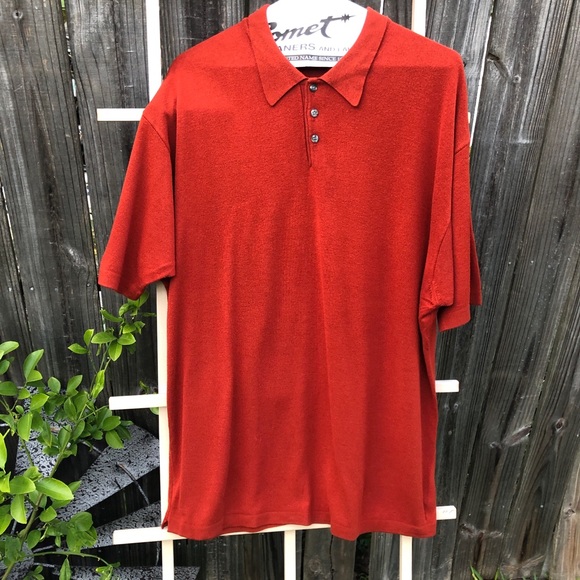 Pronto Uomo | Shirts | Pronto Uomo Italian Rust Knit Mens Polo Xxl ...
